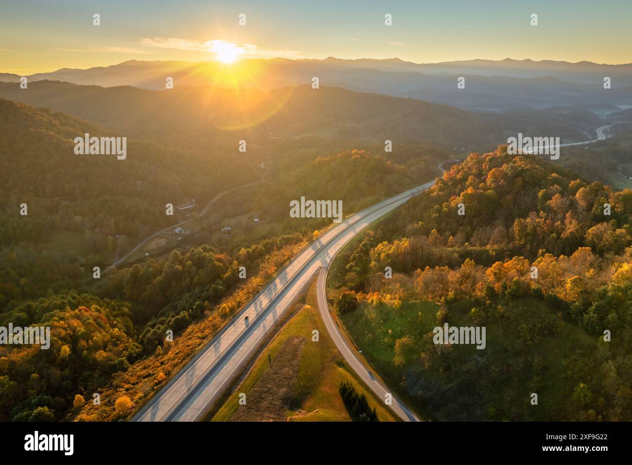 USA highway transportation infrastructure in North Carolina Appalachian ...
