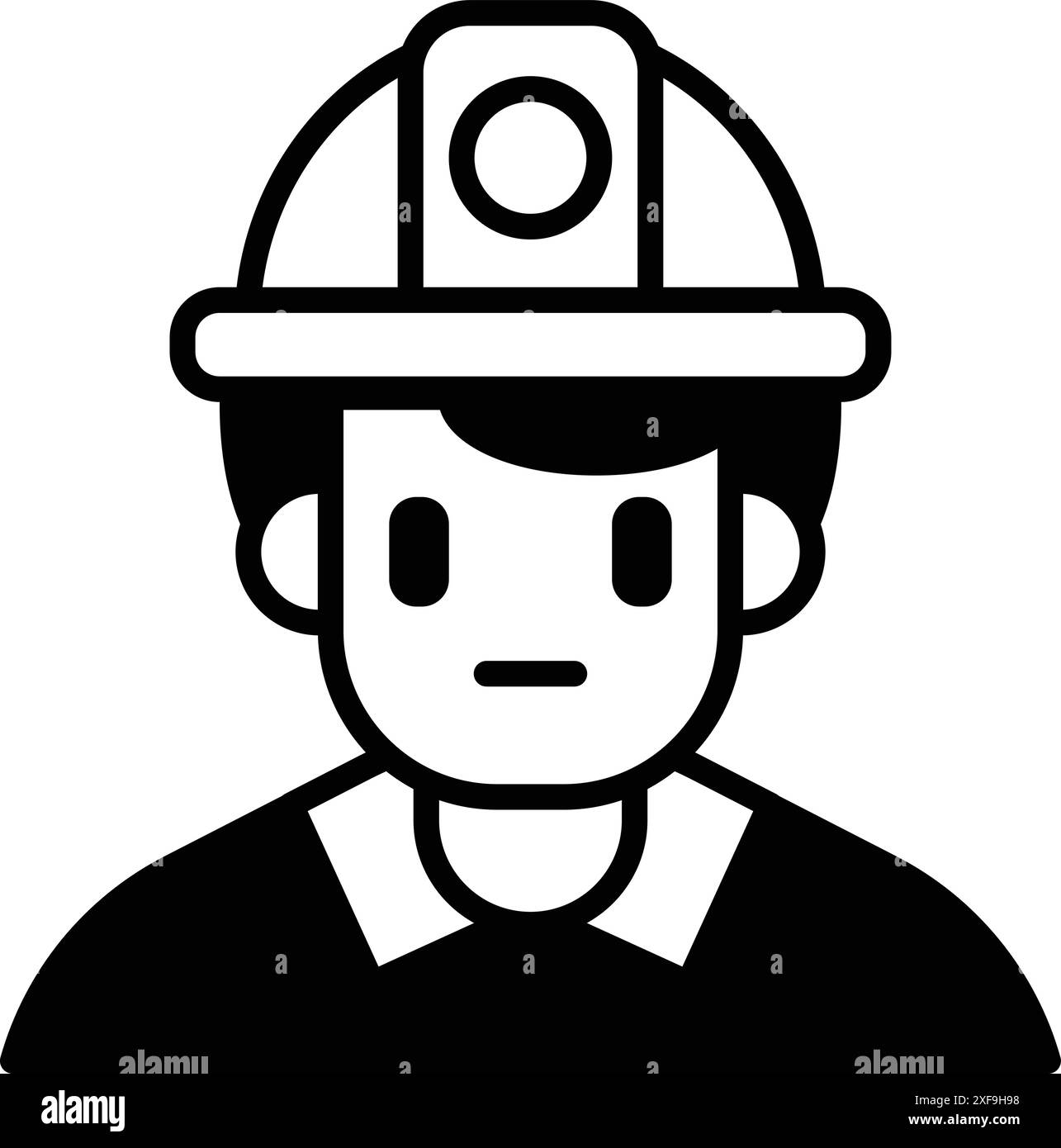 Sad man in hard hat Stock Vector Images - Alamy