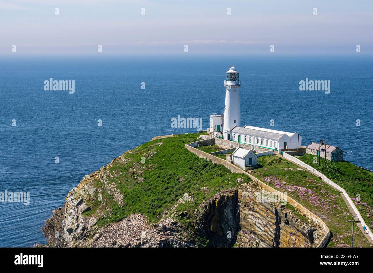 South Stack lighthouse, on Anglesey, north Wales. The lighthouse is ...