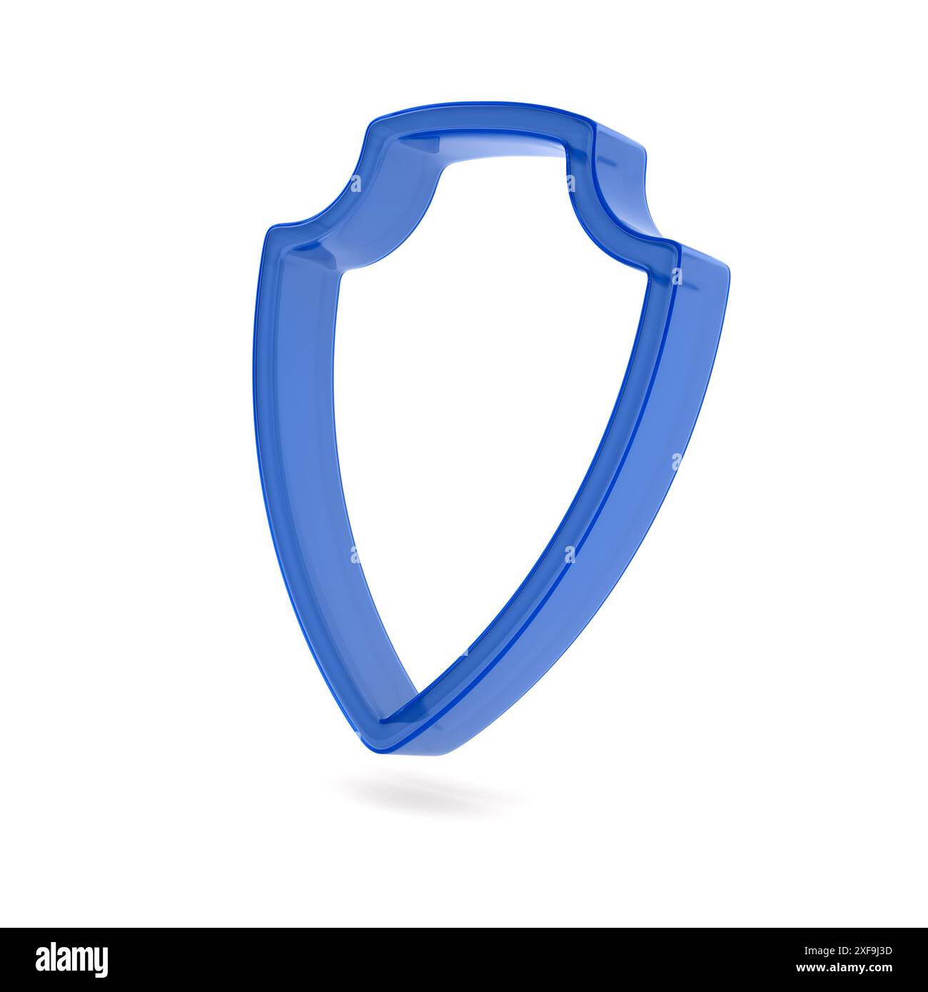 glass shield on white background. Isolated 3D illustration Stock Photo ...