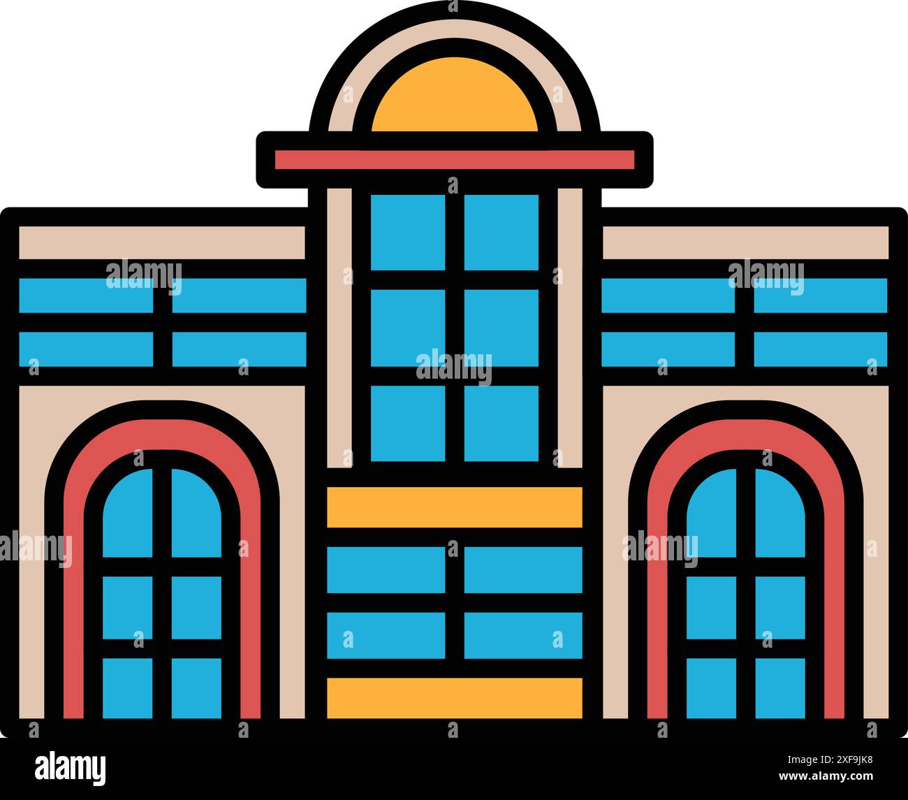 A large building with a large archway and many windows. The building is ... A large building with a large archway and many windows. The building is ...