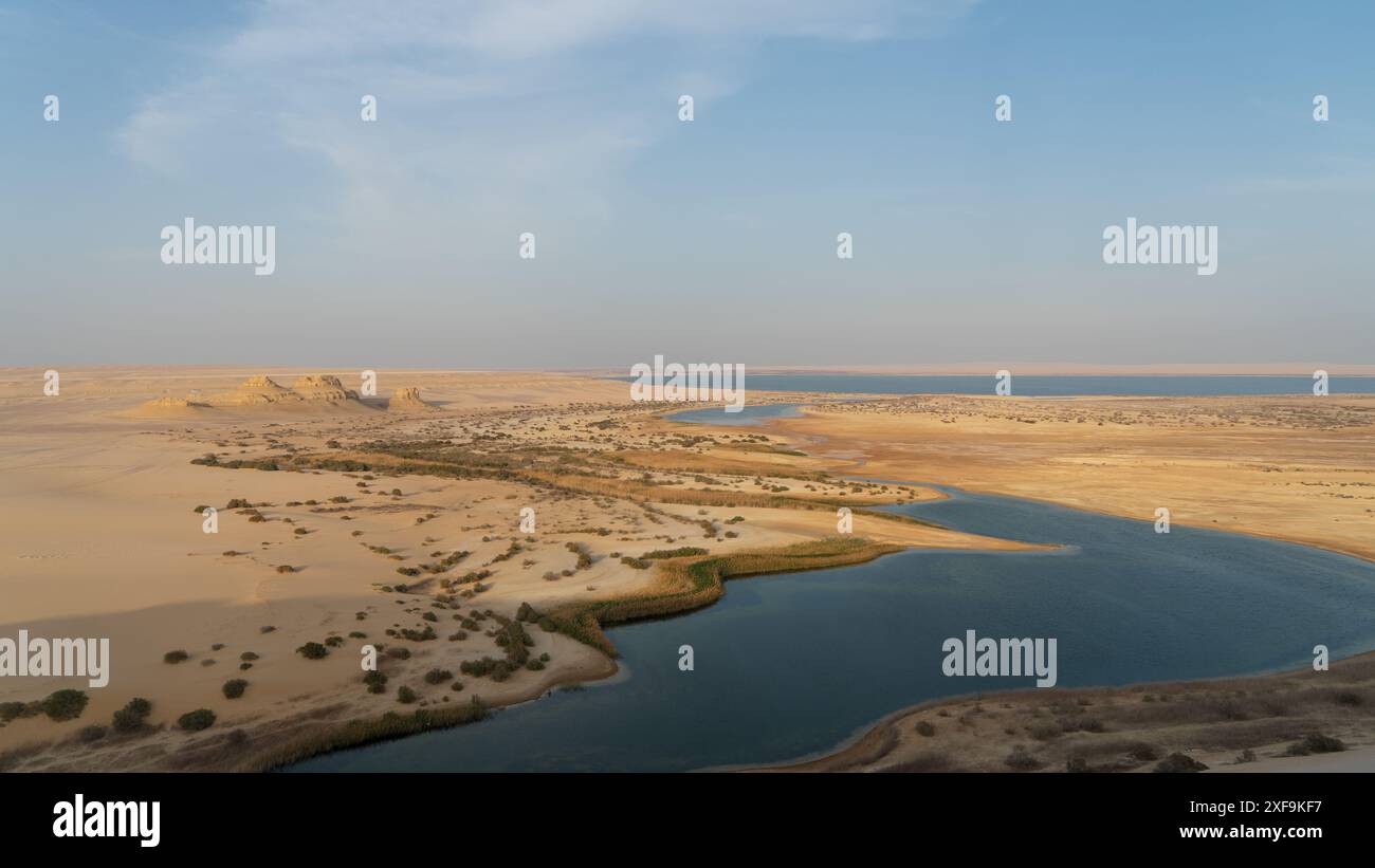 The Magic Lake in Wadi El Rayan in Fayoum, Egypt Stock Photo - Alamy