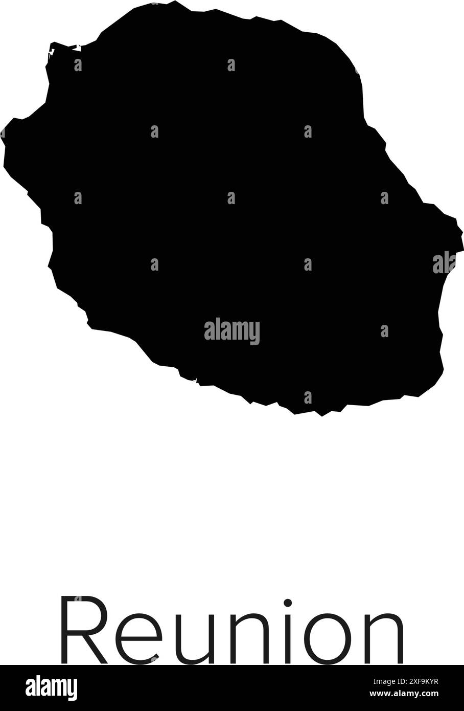 Reunion silhouette map hi-res stock photography and images - Alamy