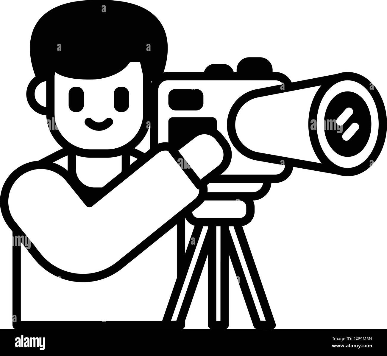 Smiling man looking camera through Stock Vector Images - Alamy