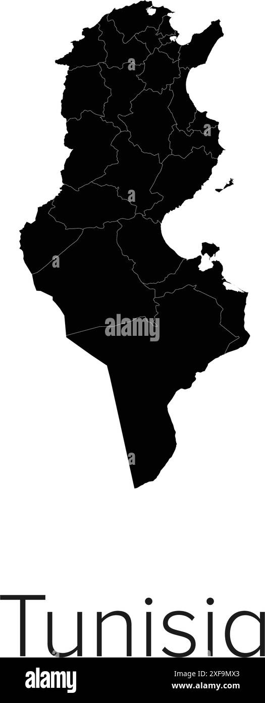 Tunisia Map Vector Illustration - Silhouette, Outline, Tunisia Travel ... Tunisia Map Vector Illustration - Silhouette, Outline, Tunisia Travel ...