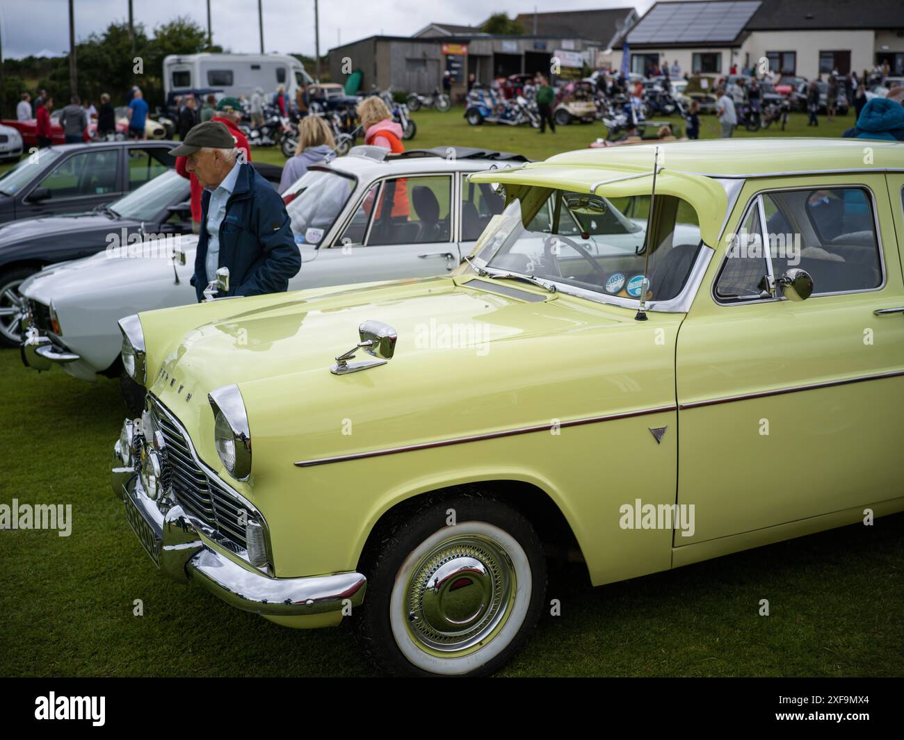 Details of Vintage Classic Car Zephyr at Wendron Car Show Stock Photo ...