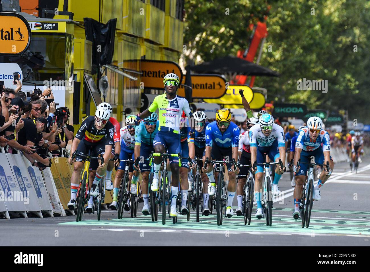 Biniam Girmay (Intermarche) is win the Stage 3 Piacenza-Torino -Tour de France 2024 during Stage ...
