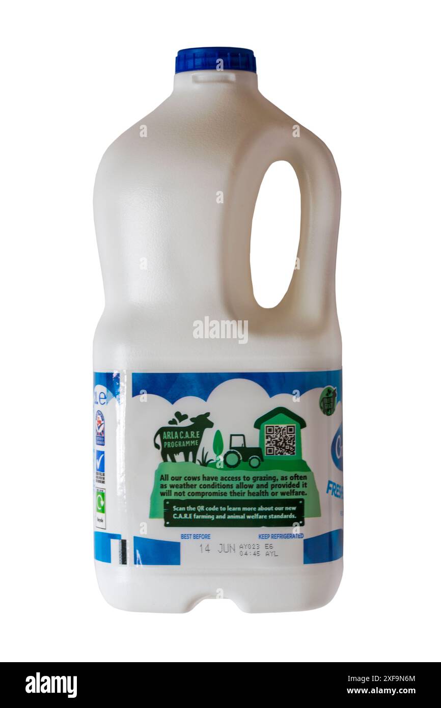 information on container of Arla Cravendale whole milk fresher for ...