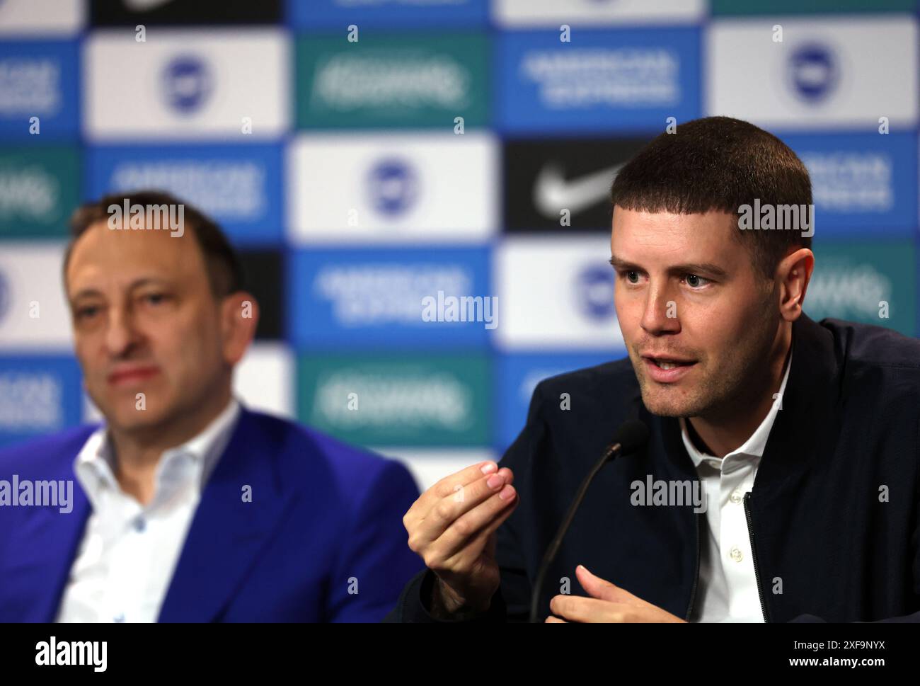 Brighton and Hove Albion new manager Fabian Hurzeler during a press ...