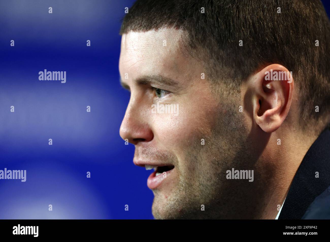 Brighton and Hove Albion new manager Fabian Hurzeler during a press ...