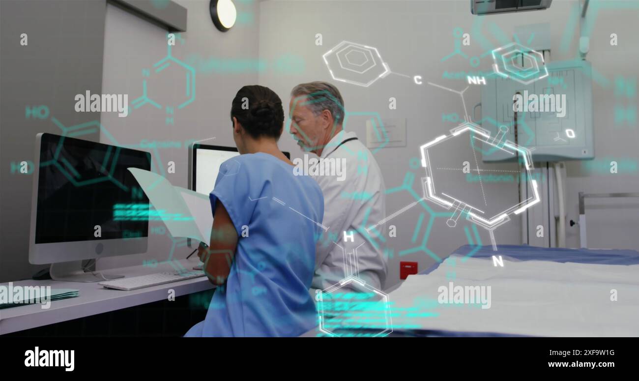 Discussing patient data doctors dna hi-res stock photography and images ...