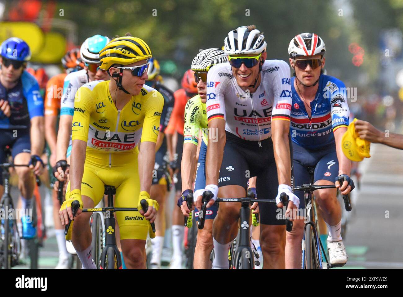 Turin: Tadej Pogacar (UAE Emirates) with Yellow Shirt during Stage 3 ...