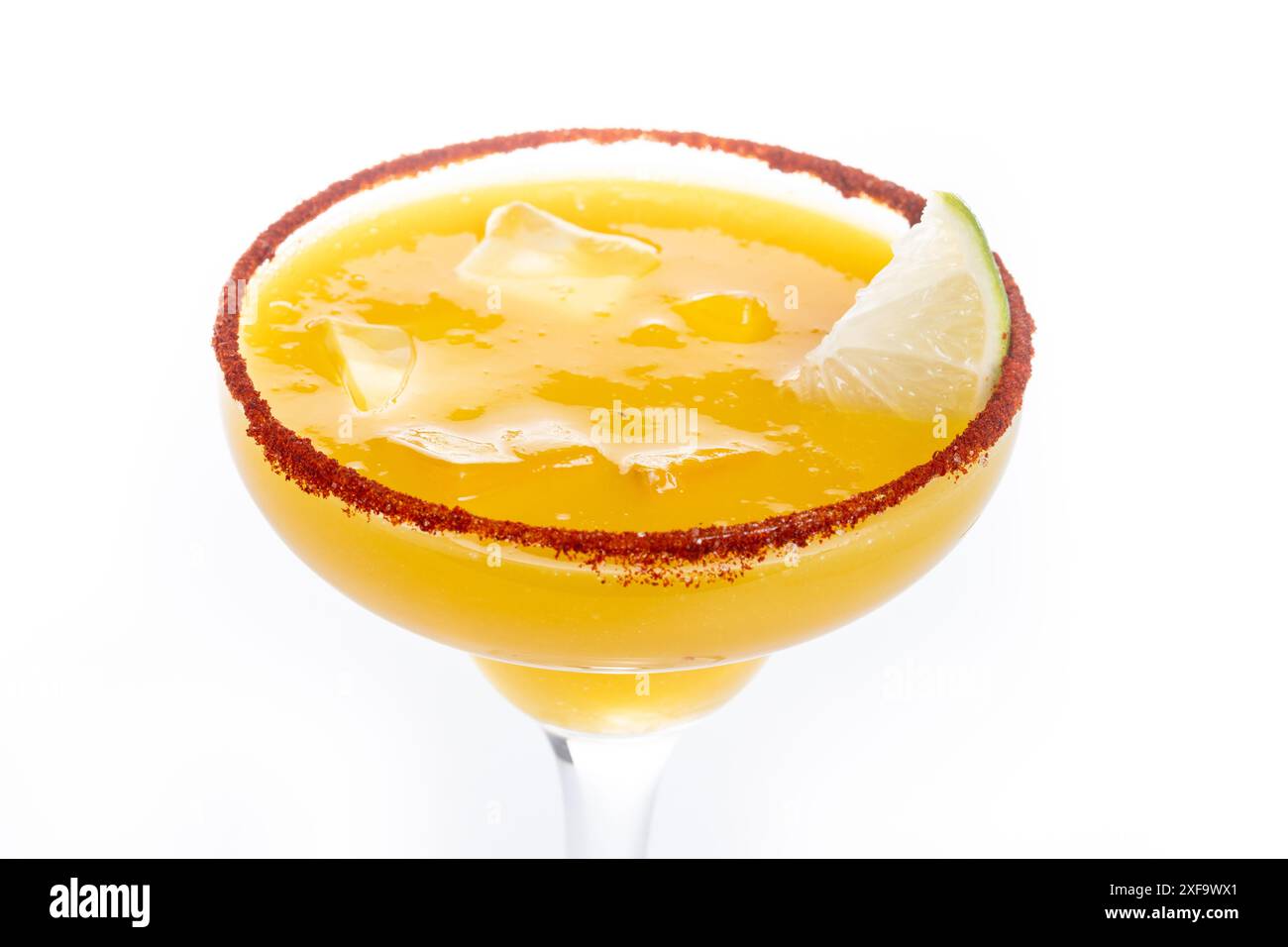 Fresh mango cocktail. Mexican mango coktail isolated on white ...