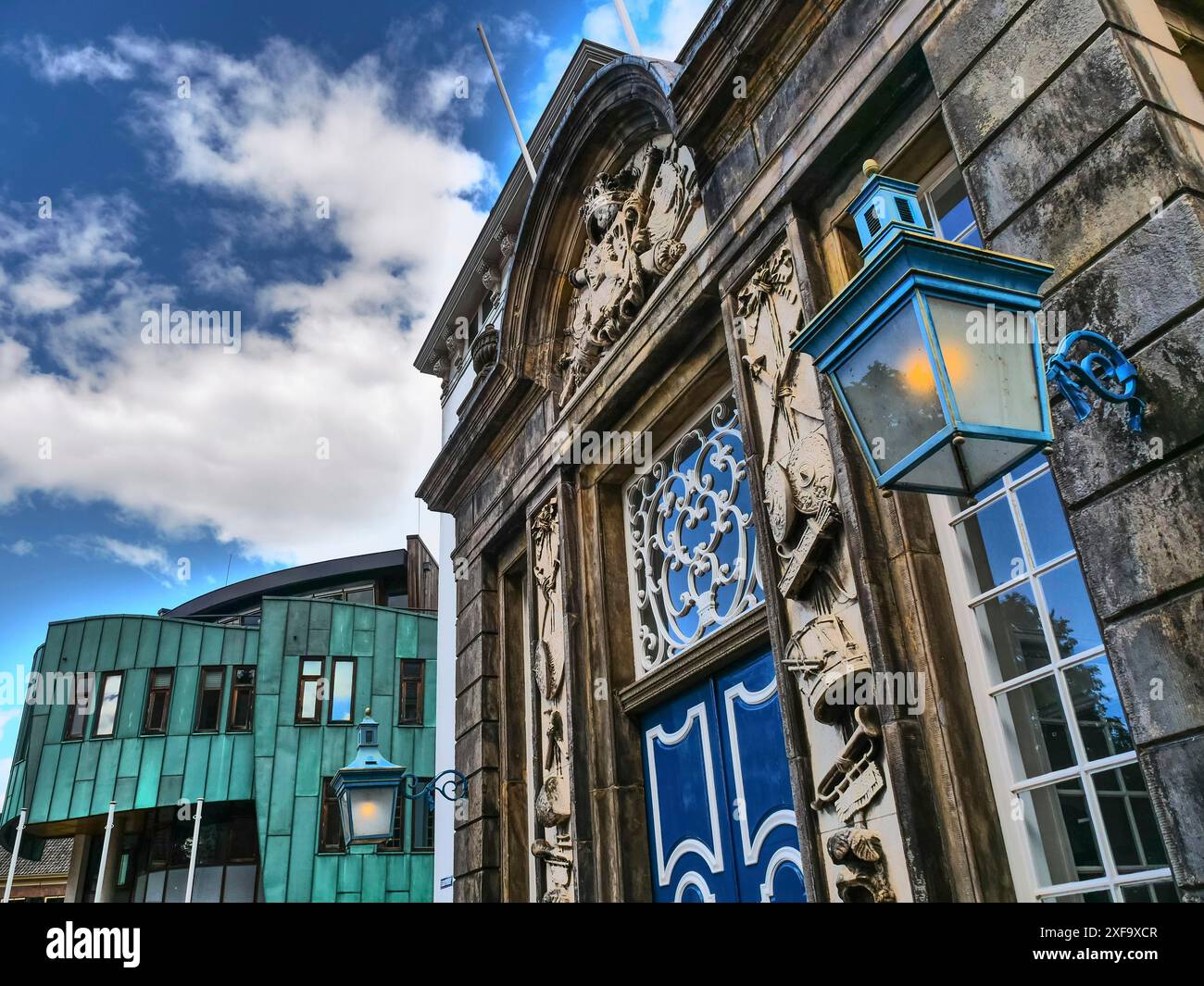 Modern extension to old style building hi-res stock photography and ...