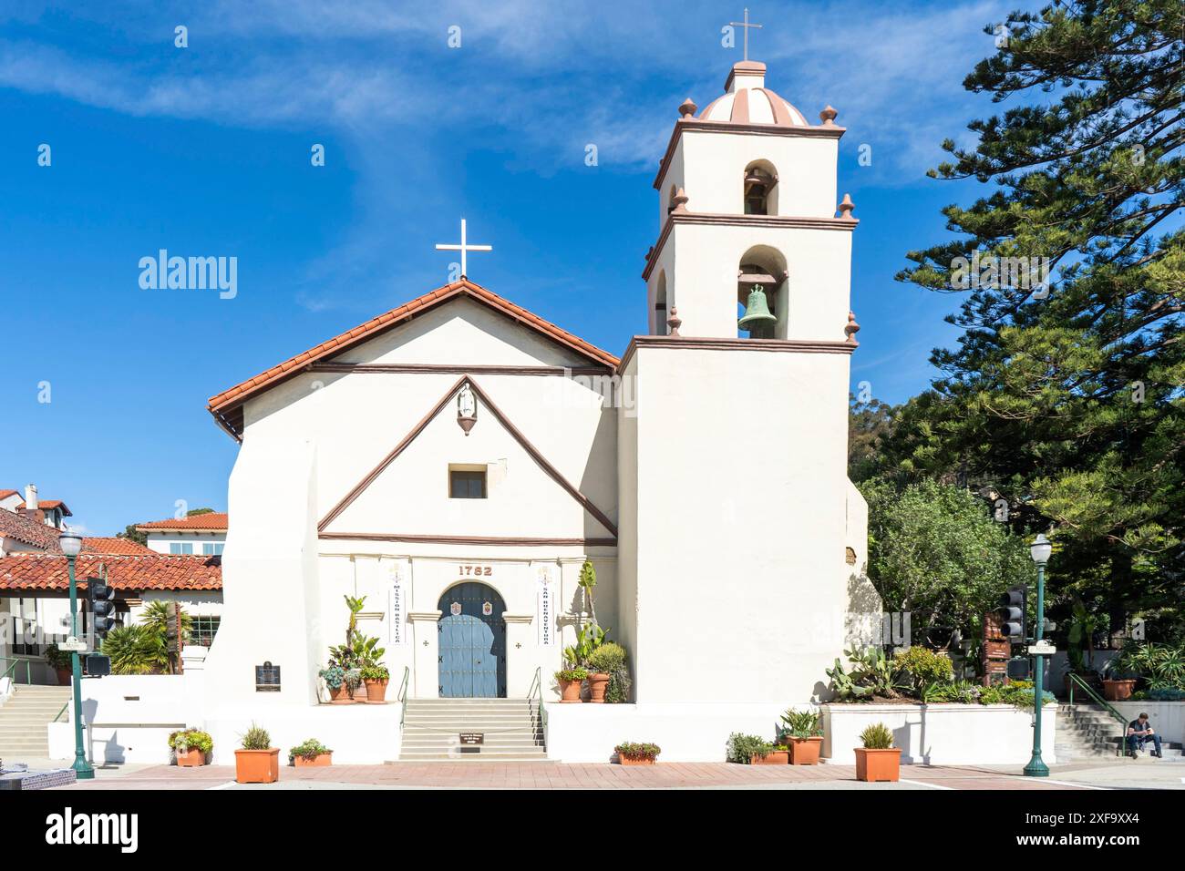 Historical California Mission basilica san buenaventura in Ventura, CA ...