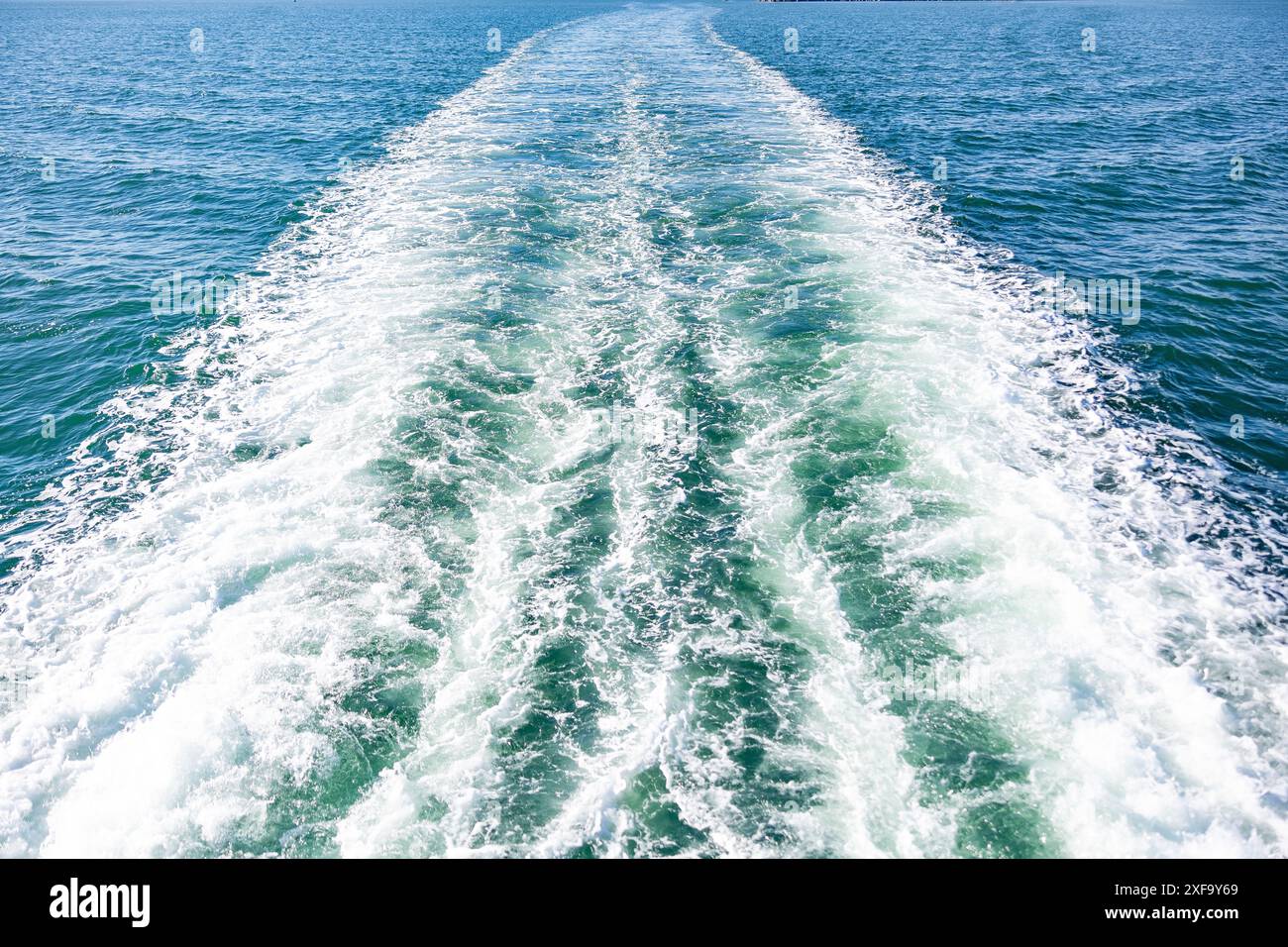 Water blue ocean splash and boat in the sea way background Stock Photo ...