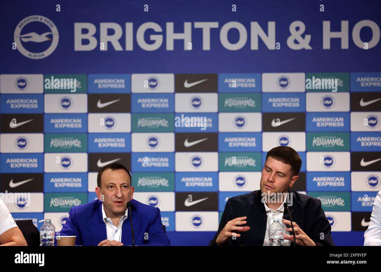 Brighton and Hove Albion owner Tony Bloom with new manager Fabian ...