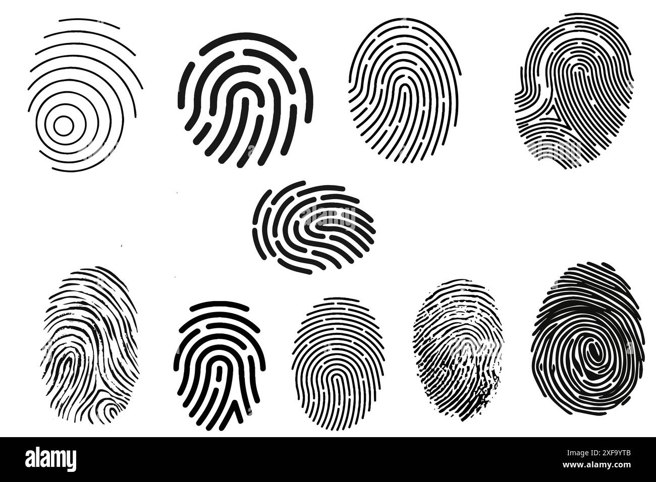 White fingerprints Cut Out Stock Images & Pictures - Alamy