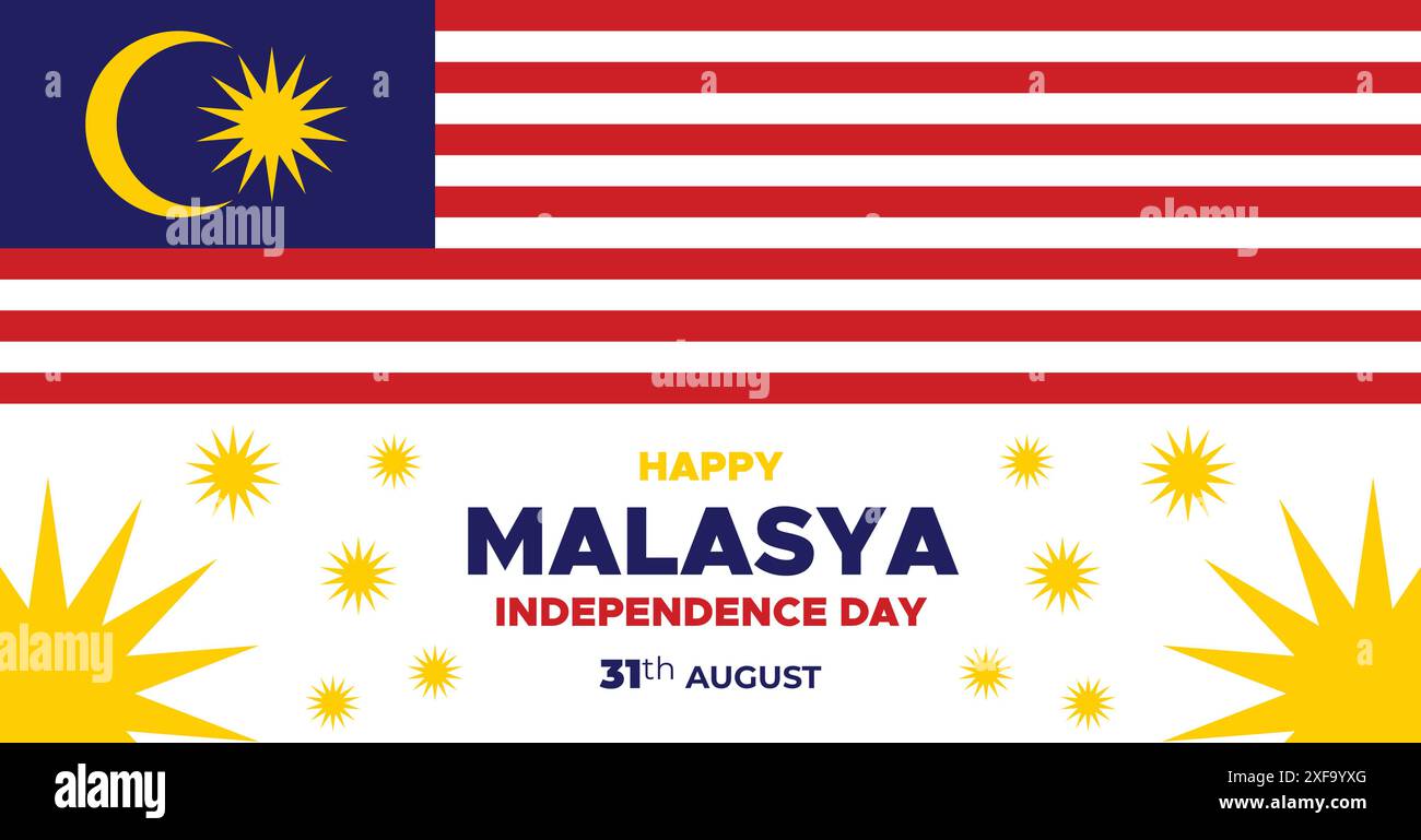 Malaysia Independence Day Web Banner and Background. Happy 31st August ...
