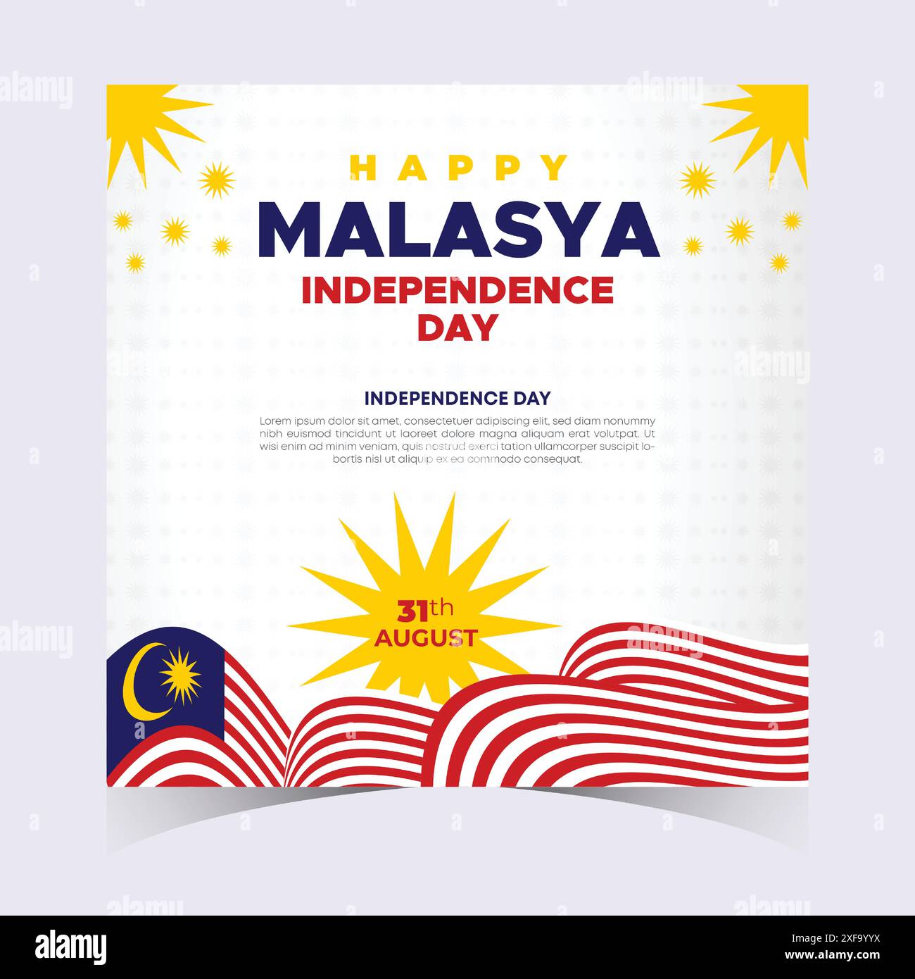 Malaysia Independence Day Web Banner and Background. Happy 31st August ...