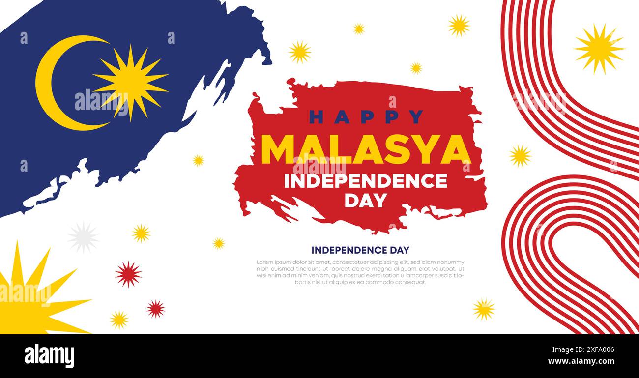 Malaysia Independence Day Web Banner and Background. Happy 31st August ...