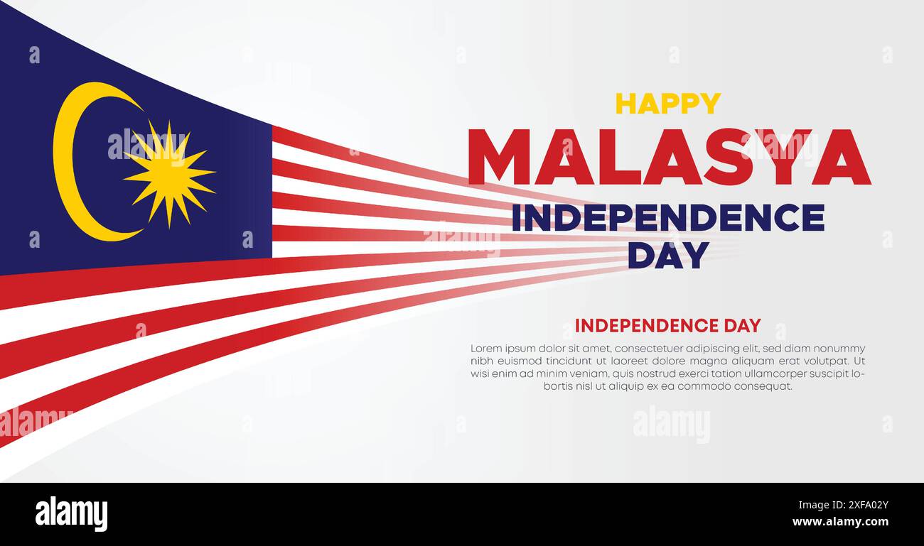 Malaysia Independence Day Web Banner and Background. Happy 31st August ...