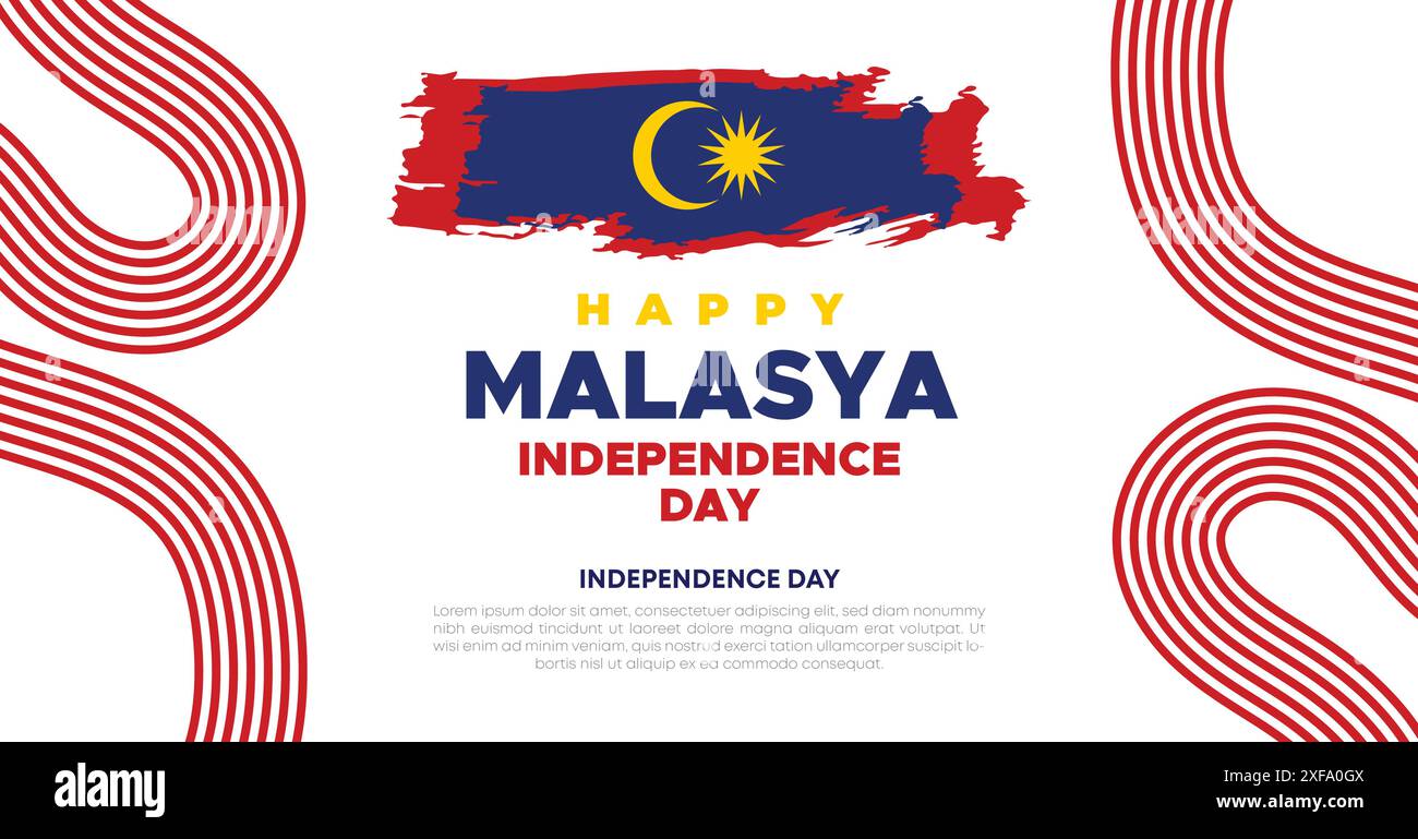 Malaysia Independence Day Web Banner and Background. Happy 31st August ...
