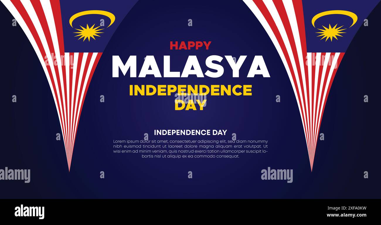 Malaysia Independence Day Web Banner and Background. Happy 31st August ...