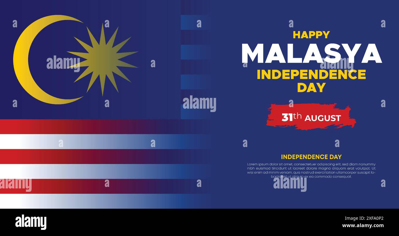 Malaysia Independence Day Web Banner and Background. Happy 31st August ...