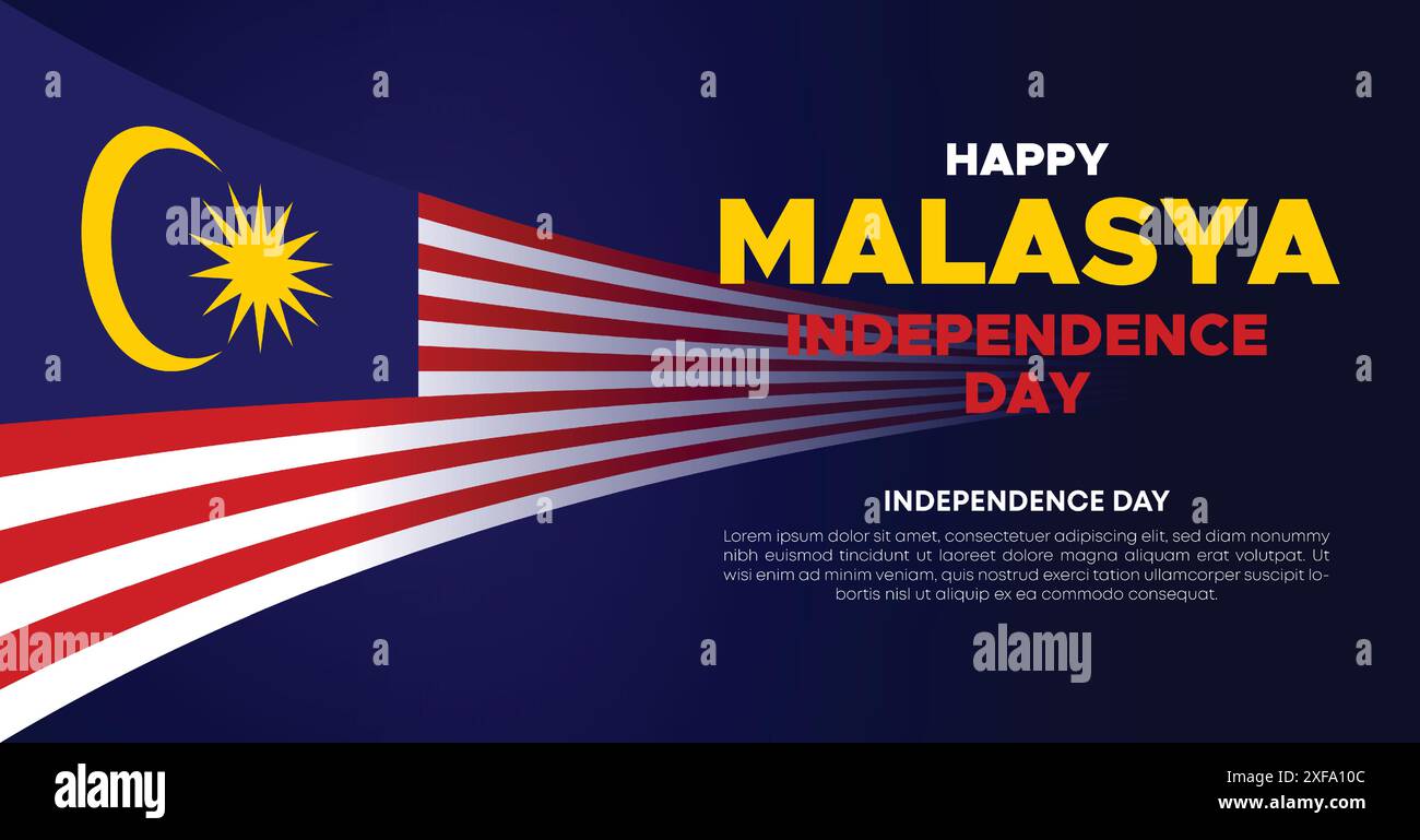 Malaysia Independence Day Web Banner and Background. Happy 31st August ...