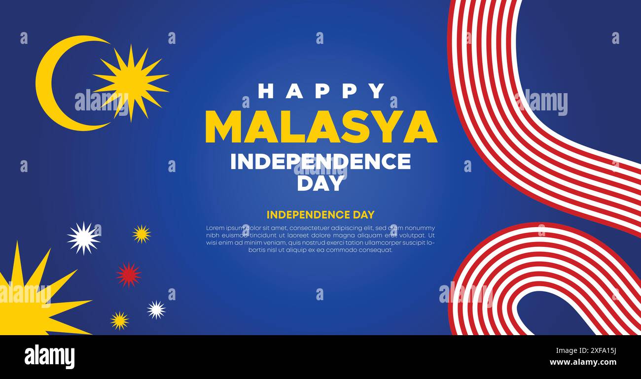 Malaysia Independence Day Web Banner and Background. Happy 31st August ...