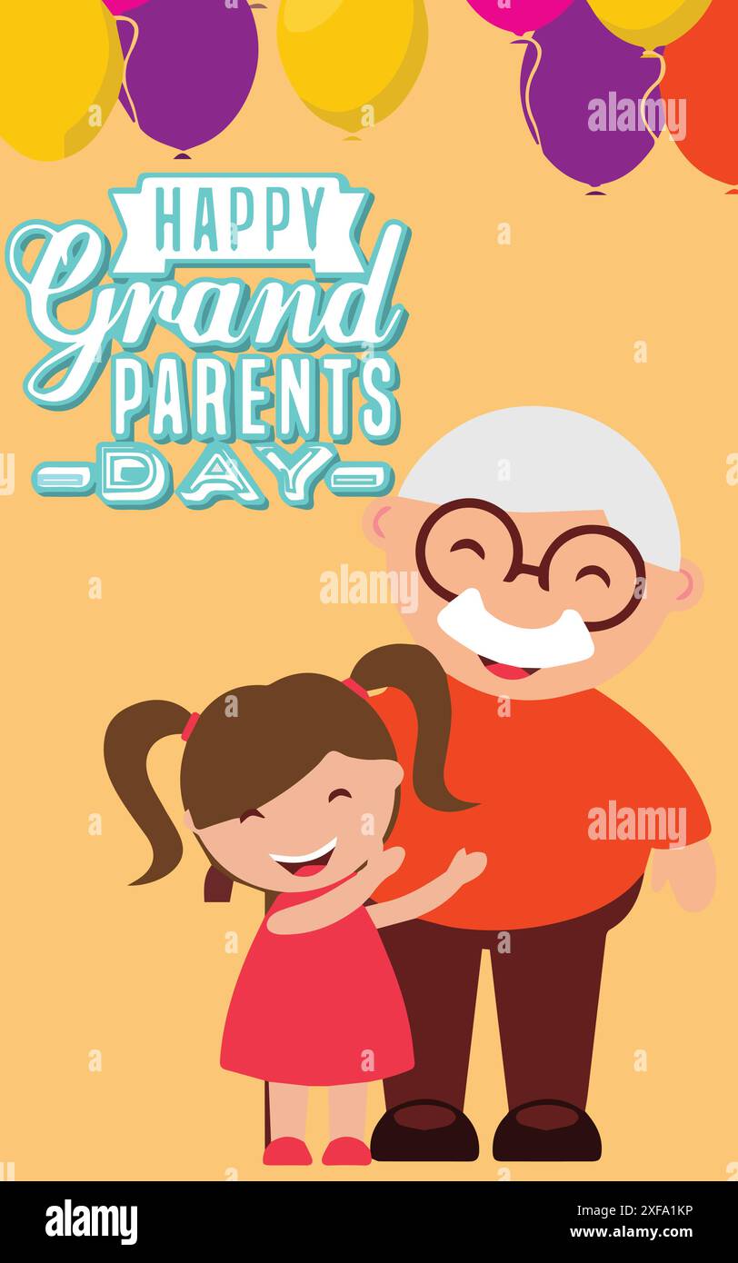 Grandparents character design Stock Vector Images - Alamy