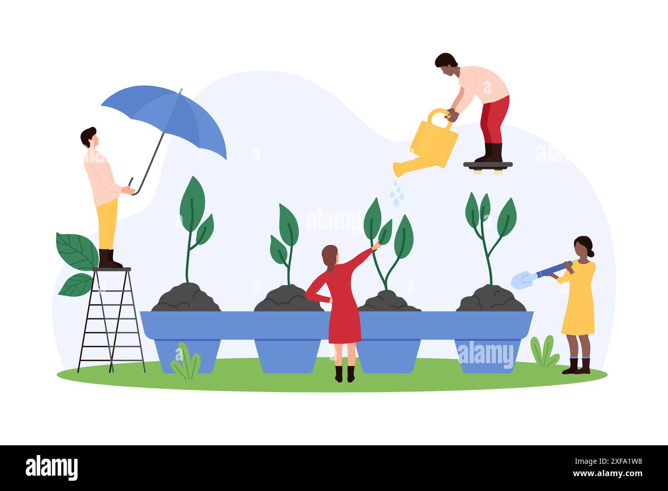 Eco farming, modern organic agriculture technology for growing farm ...