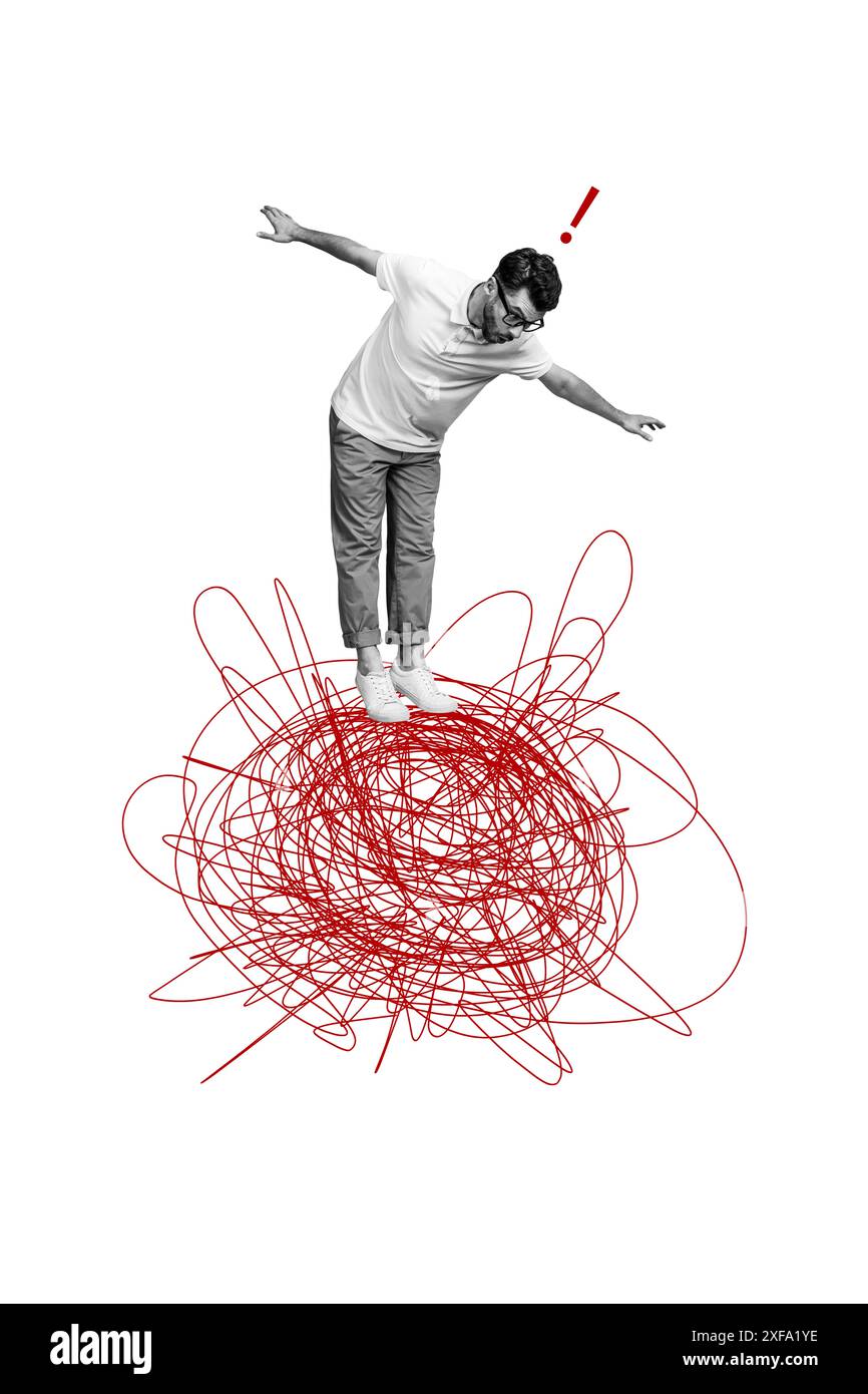 Composite trend artwork sketch image photo collage of empty space ...