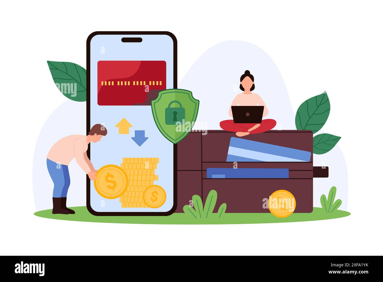 Payment method from electronic wallet, secure bank account and mobile ...