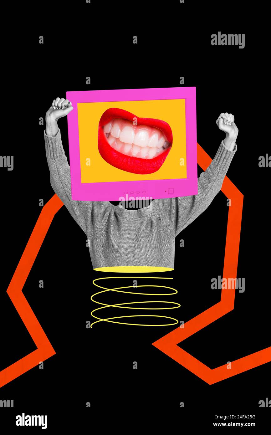 Trend artwork composite sketch image collage of caricature person body ...