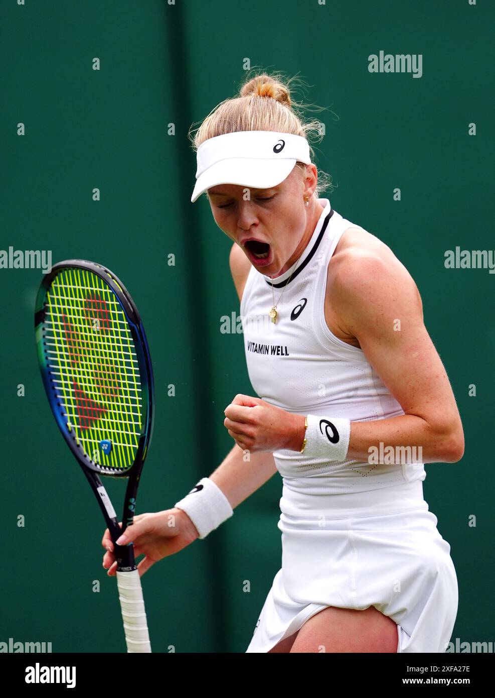 Harriet Dart during her match against Zhuoxuan Bai (not pictured) on ...