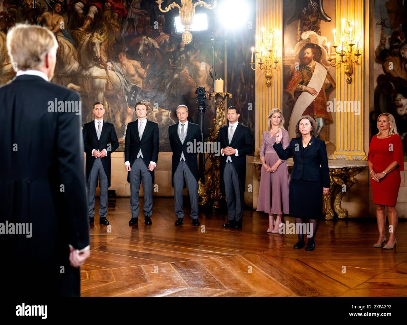 The Hague, the Netherlands, 02-07-2024 Swearing in and presentation of ...