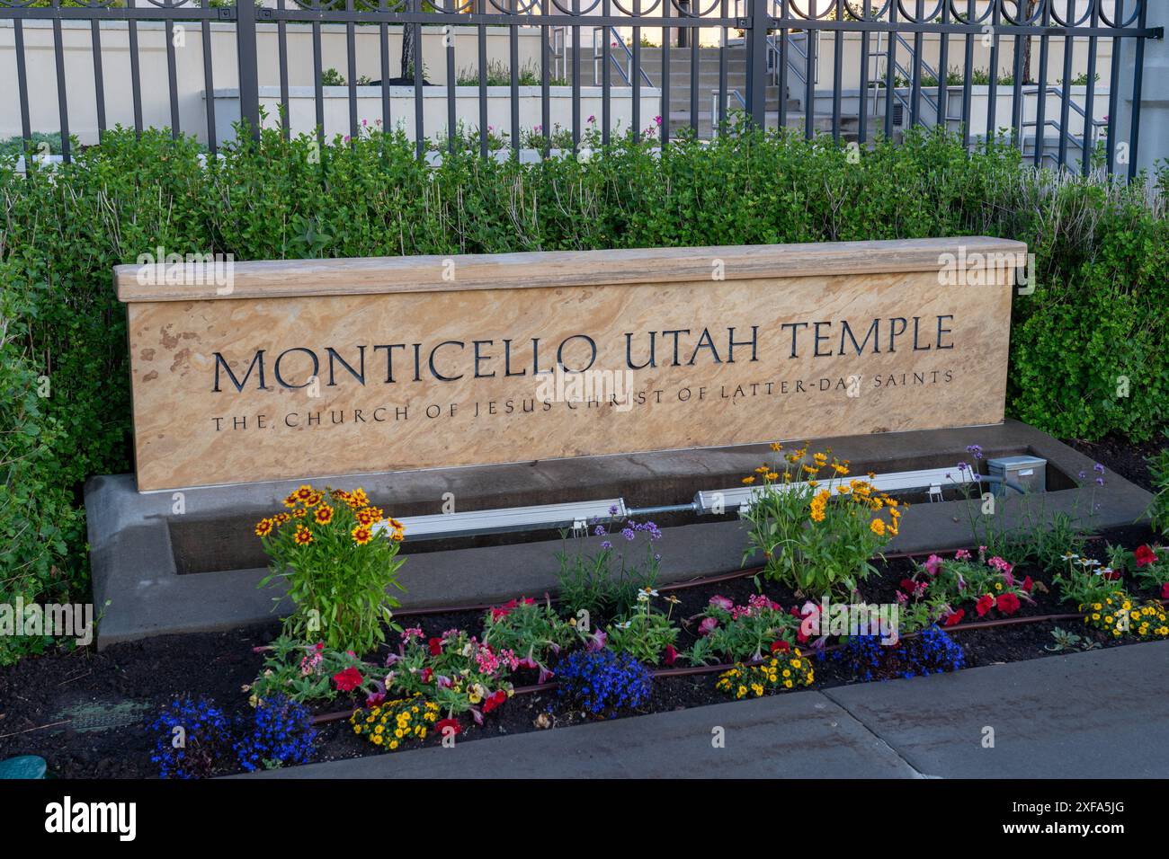 The sign at the Monticello Utah Temple of The Church of Jesus Christ of ...