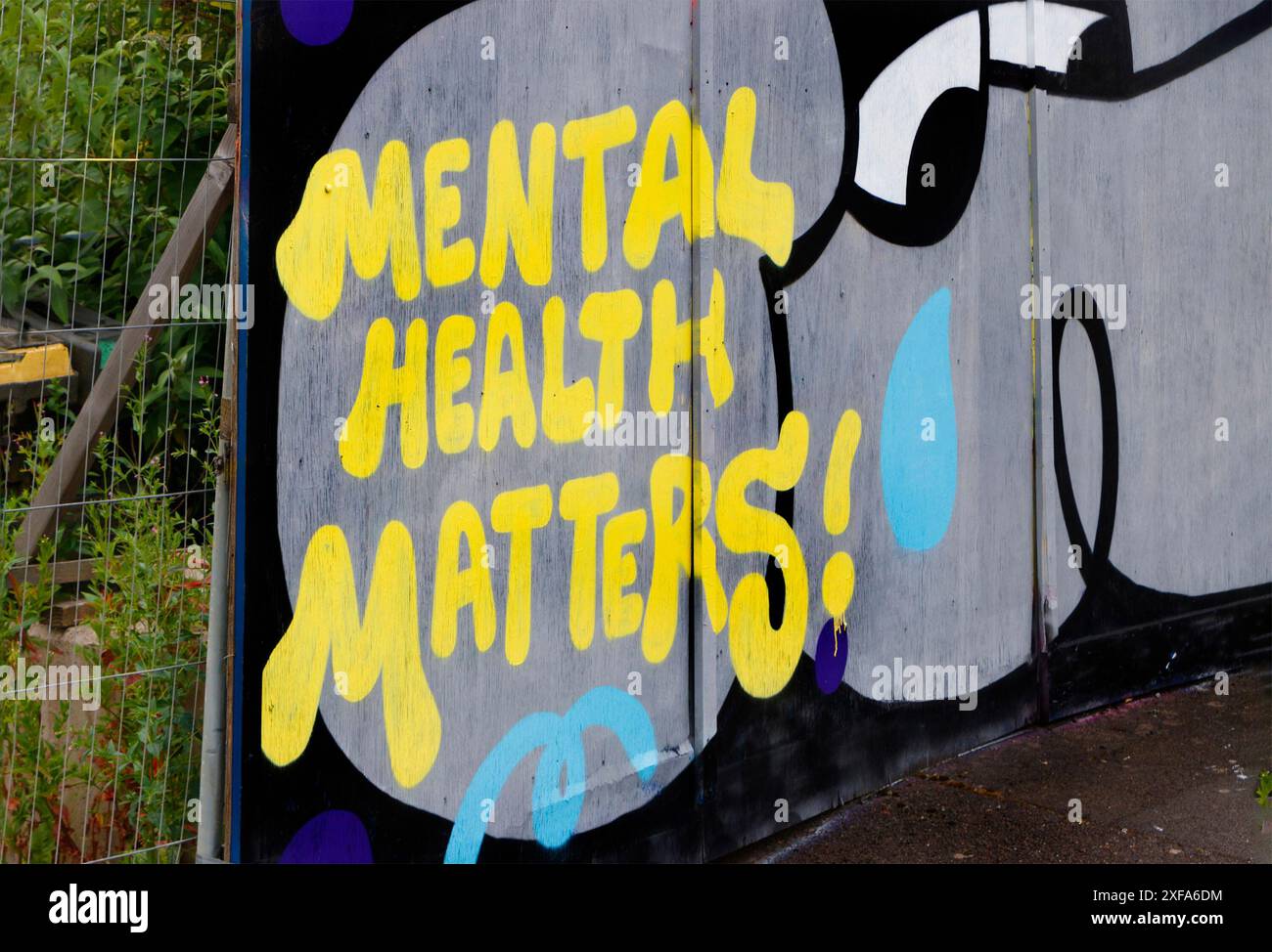 mental health matters writing on wall art painting grafitti Stock Photo ...
