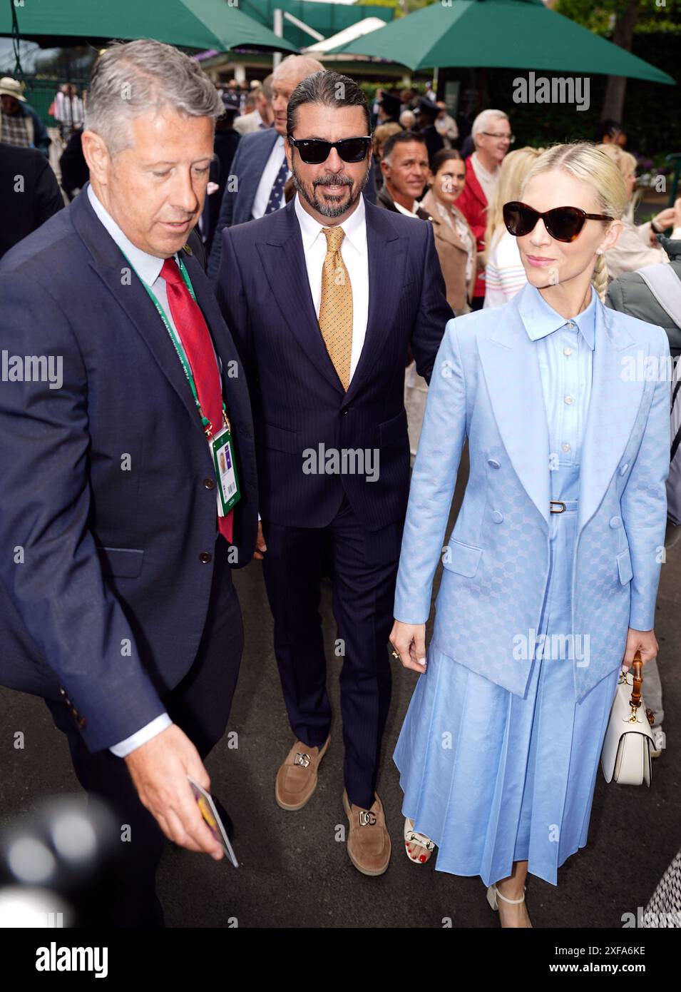 Dave Grohl and Jordyn Blum arrive on day two of the 2024 Wimbledon ...