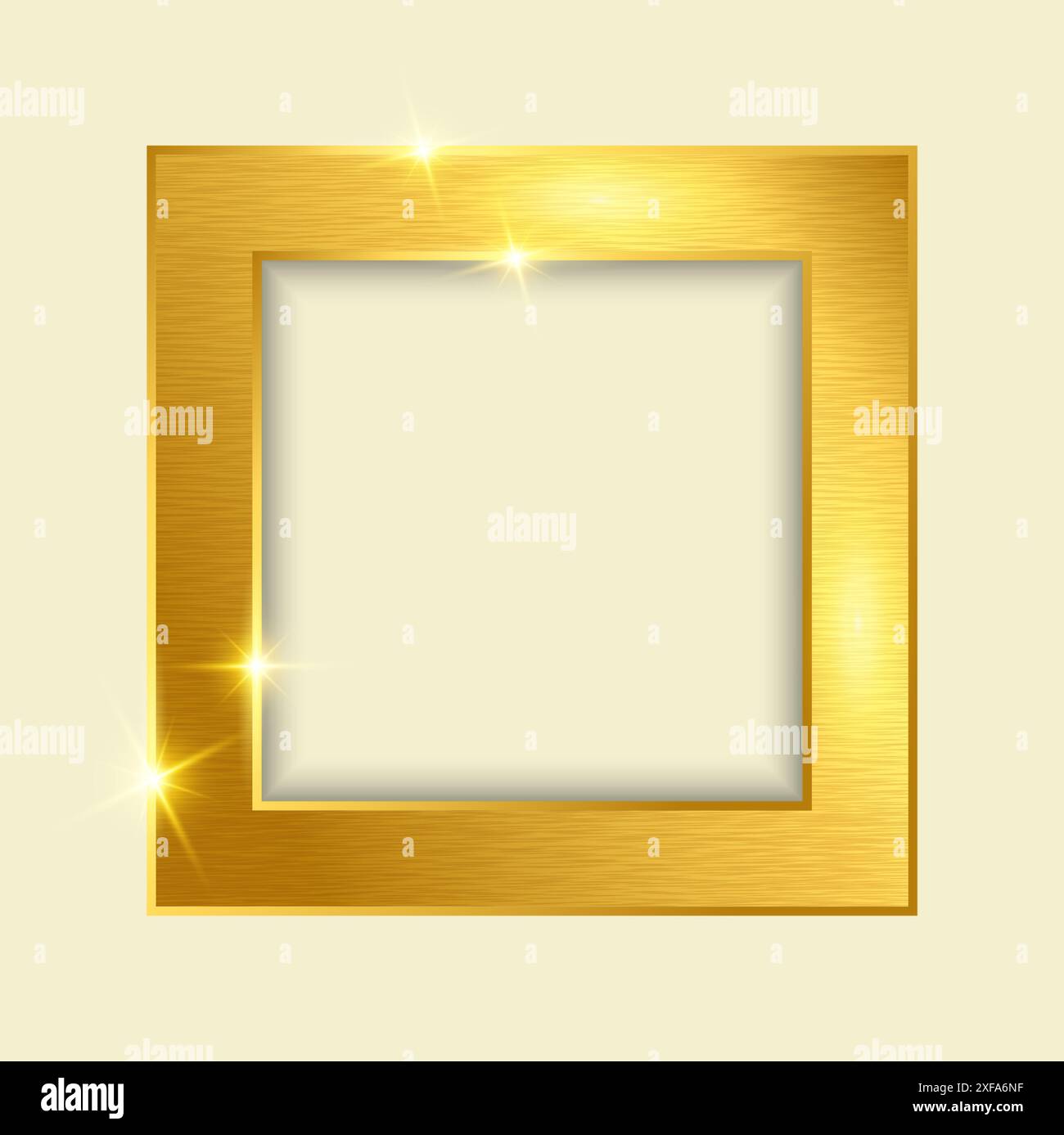Template gold rectangle frame Stock Vector Images - Alamy
