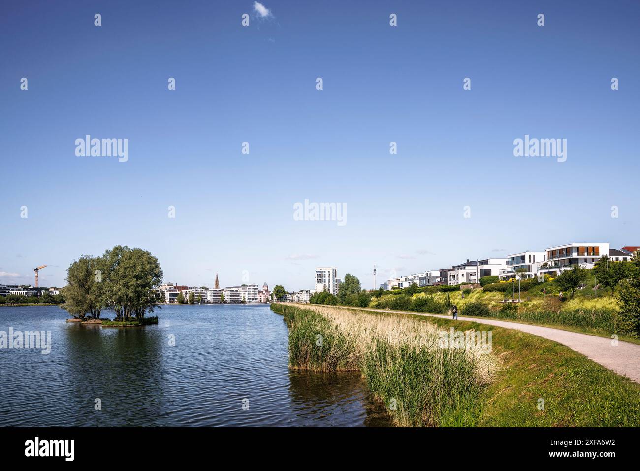 the Phoenix lake in the Hoerde district, view to the west and the north ...