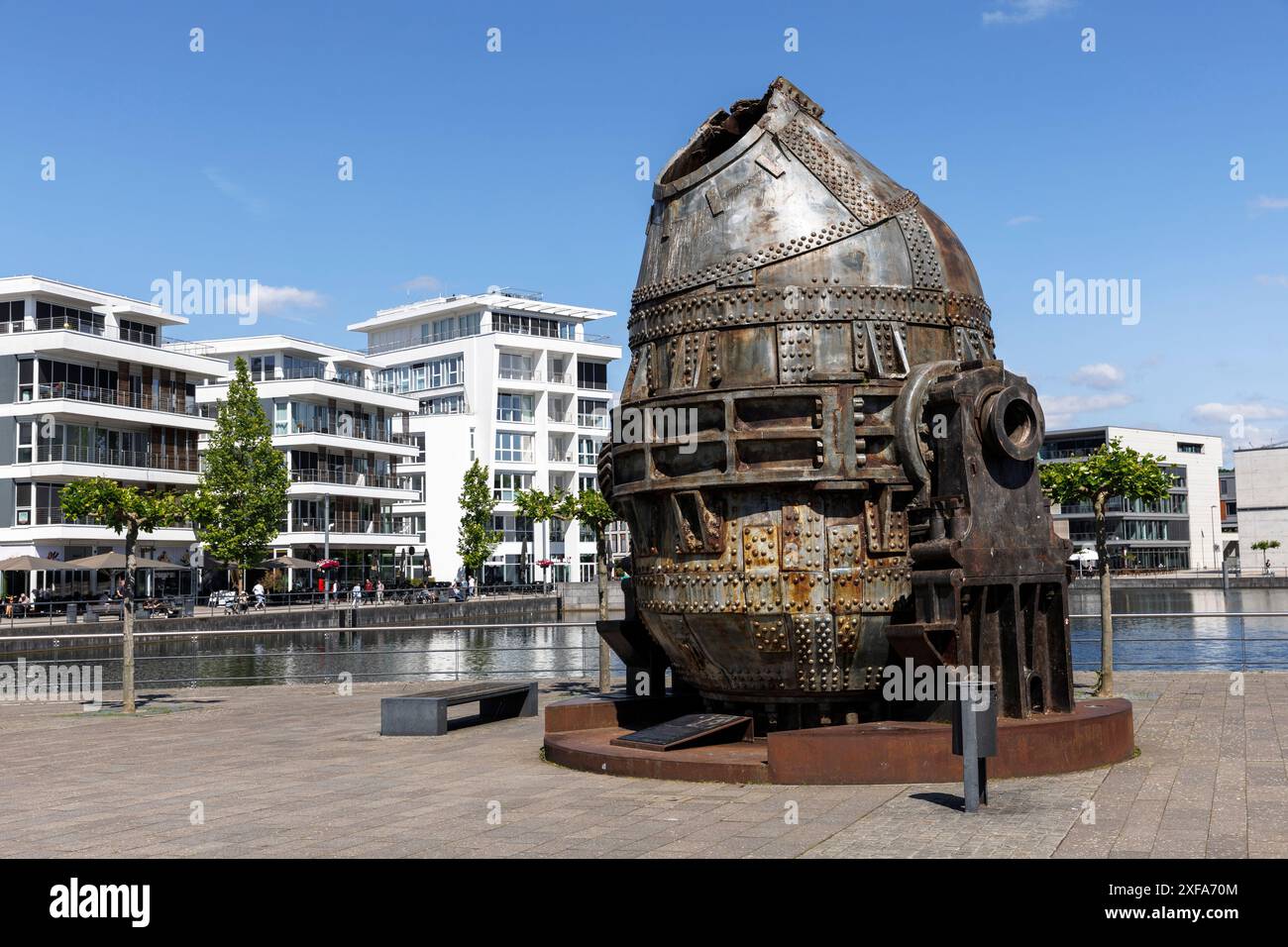 Thomas converter on Kulturinsel at lake Phoenix in the Hoerde district ...
