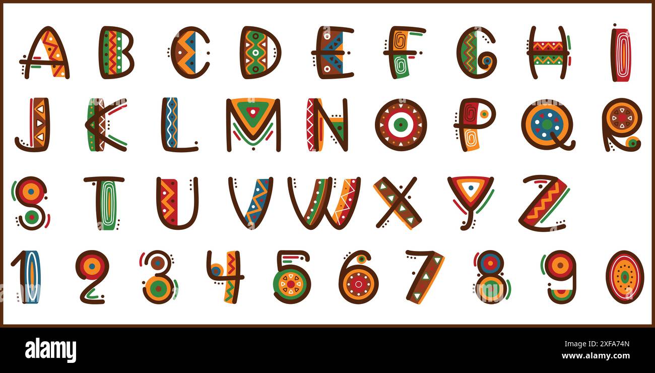 African ethnic primitive alphabet hi-res stock photography and images ...