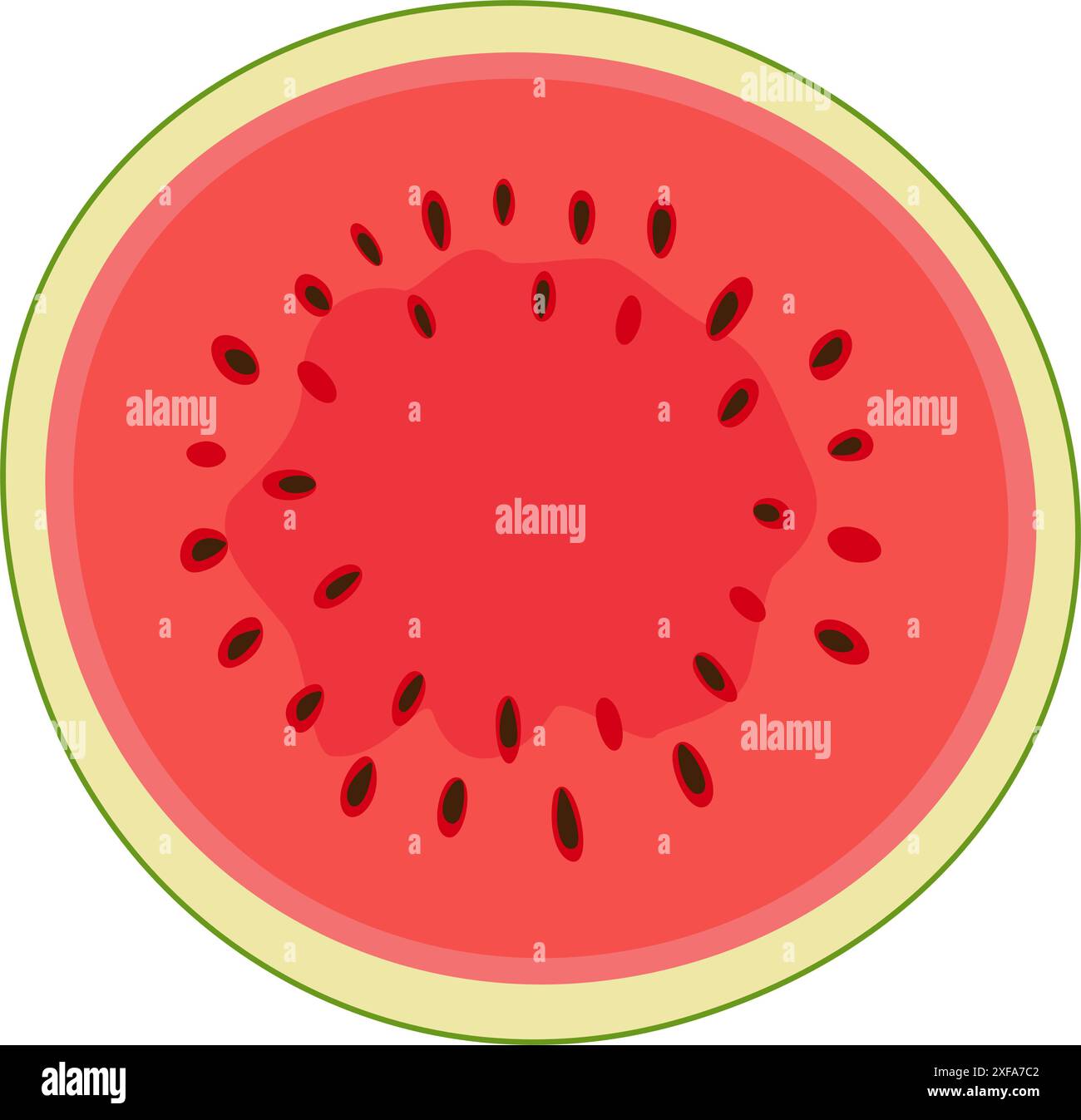 Top view watermelon shape Stock Vector Images - Alamy