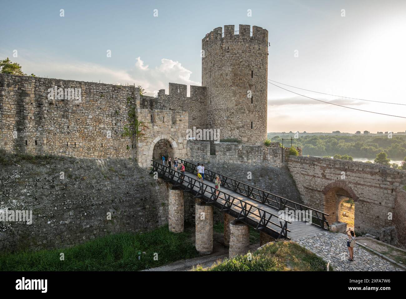 Remains of Historic Belgrade Fortress in Kalemegdan park in Belgrade ...