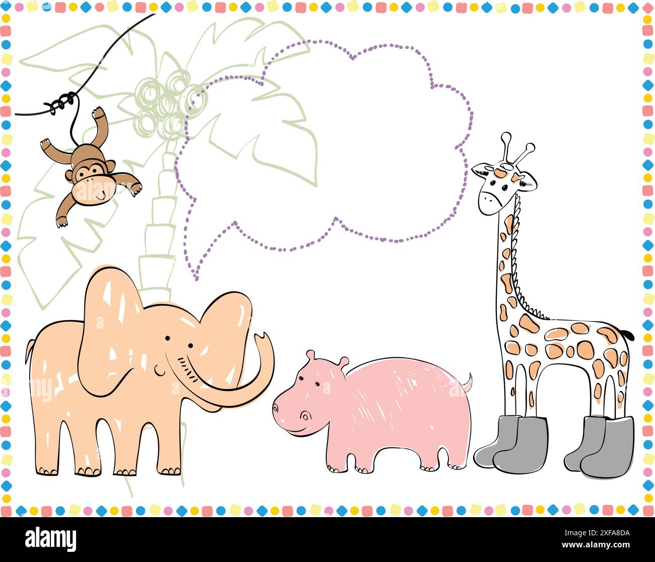 Baby animals . Hand draw illustration Stock Vector Image & Art - Alamy