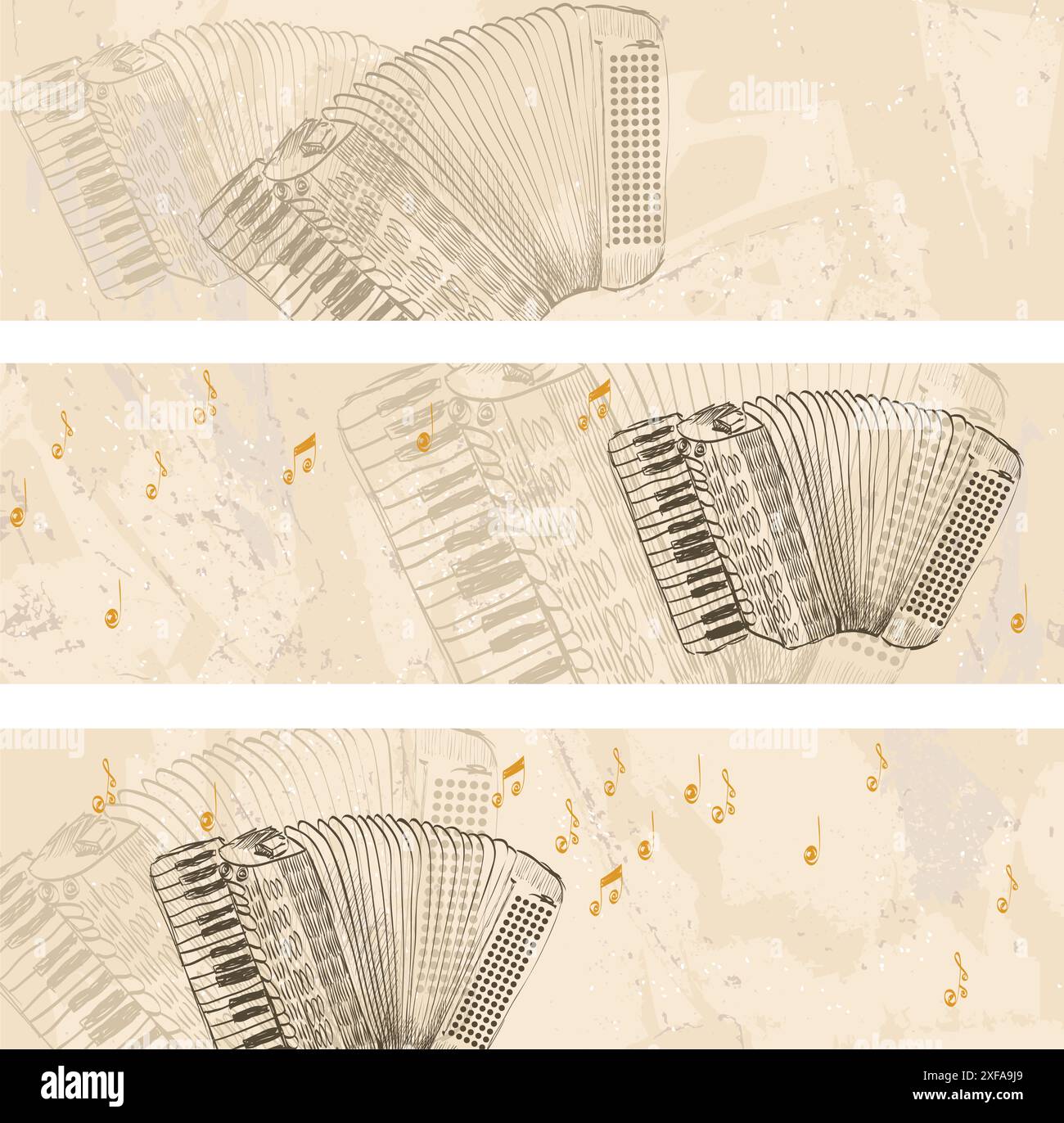 Vector Sketch Grand Piano on a light background. Banners Stock Vector ...