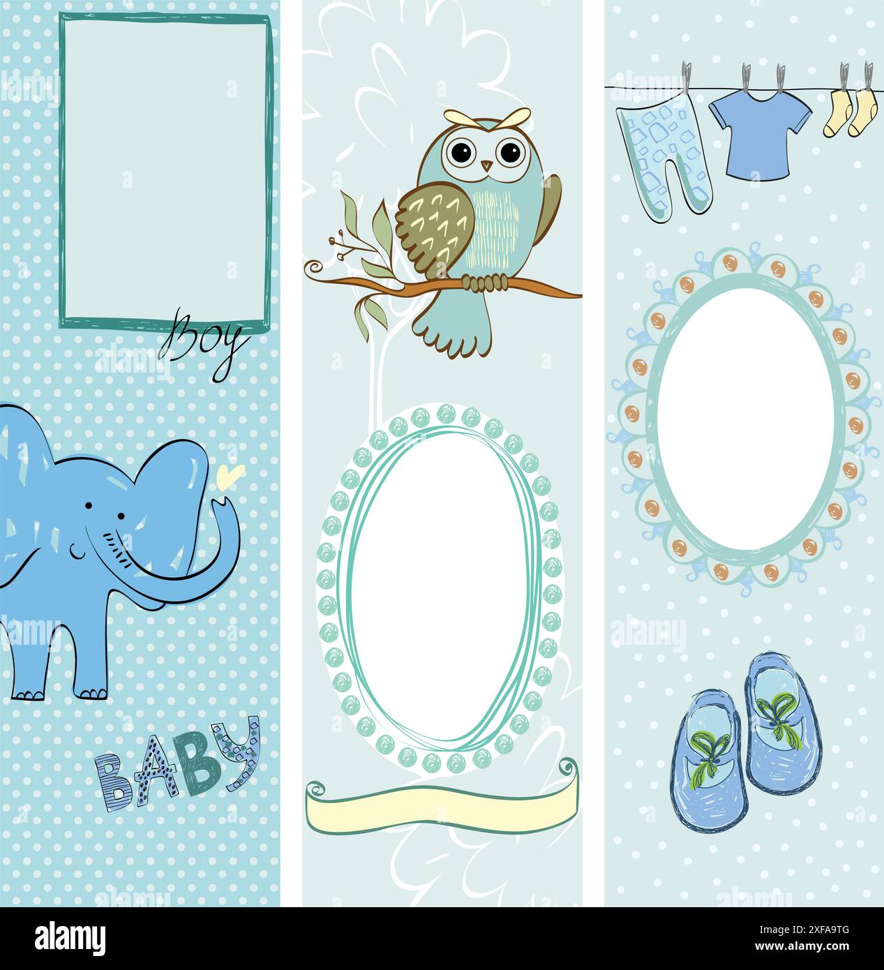 Collection of cute baby banners with animals Stock Vector Image & Art ...